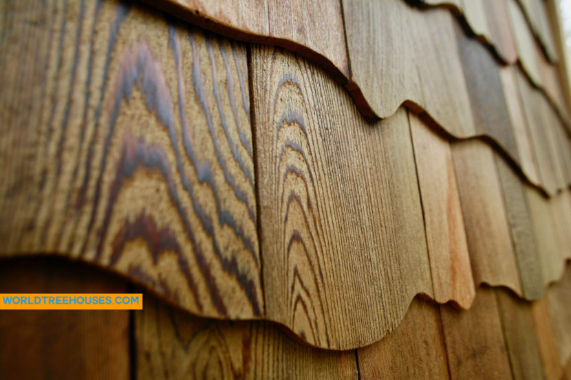 WNC treehouse builder: Siding art to mimic bark - World Treehouses of ...